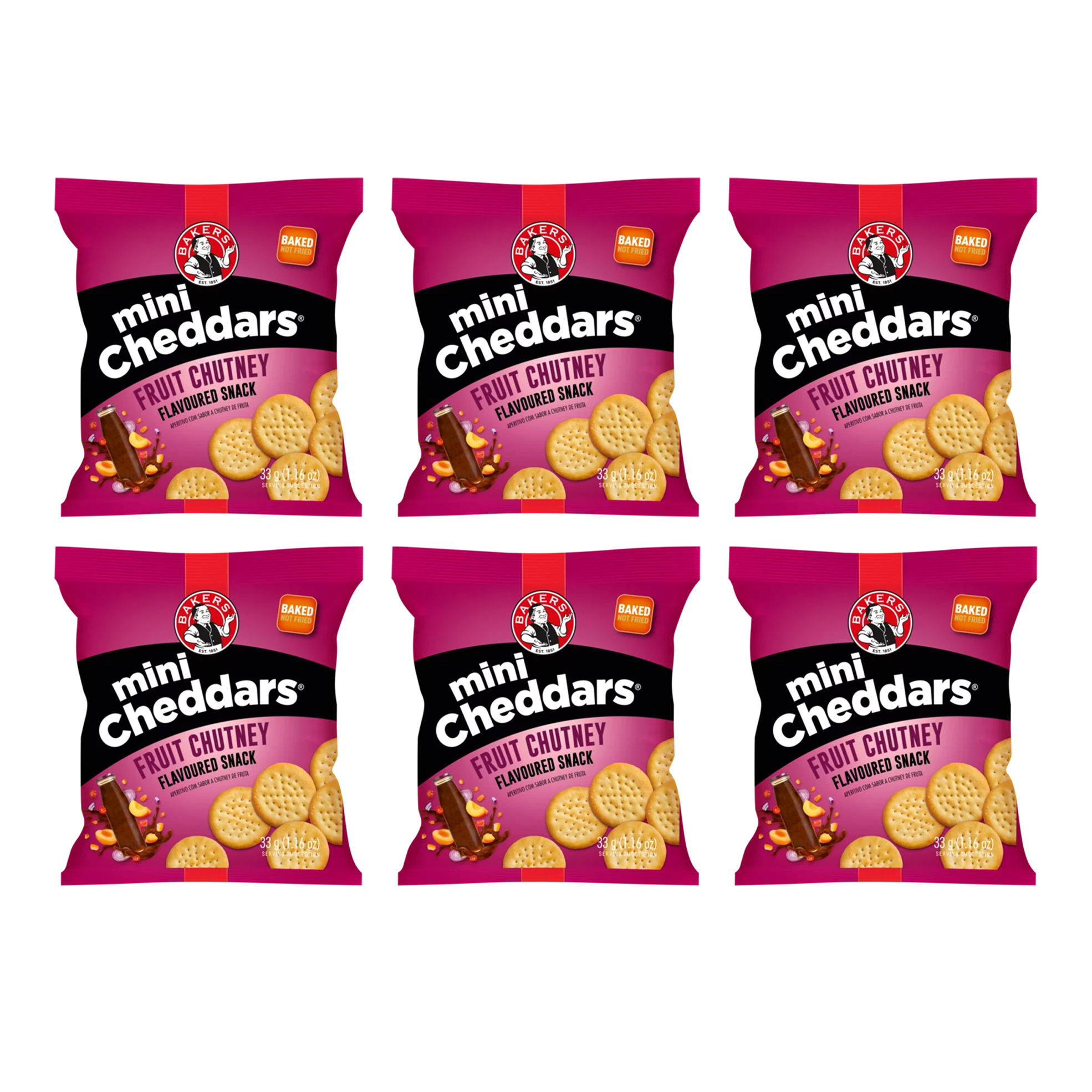 35% off on Bakers 6x 33g Mini Cheddars Snacks | OneDayOnly