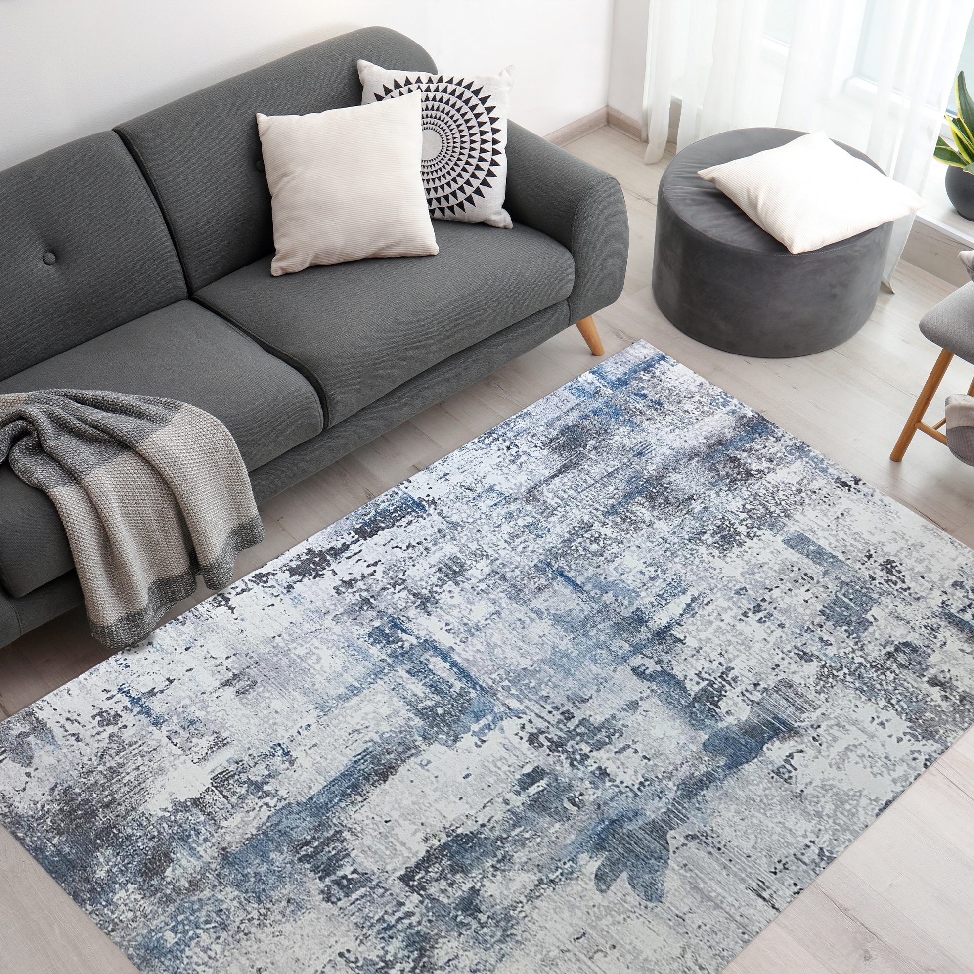 50% off on Rugs Original Orion Blue Modern Rug | OneDayOnly