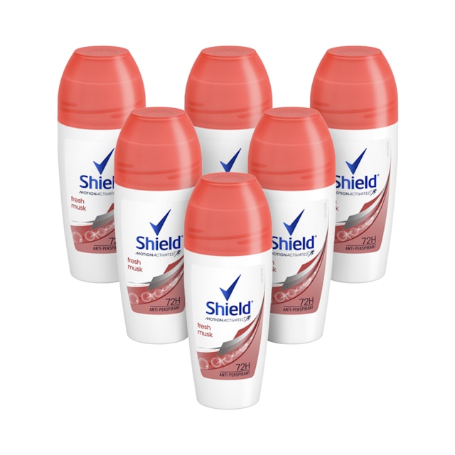 Shield 6x 50ml Ladies Antiperspirant Roll On's | OneDayOnly