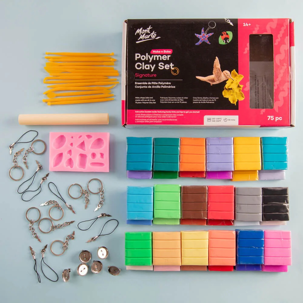 25% off on Mont Marte 75pc Polymer Clay Set | OneDayOnly