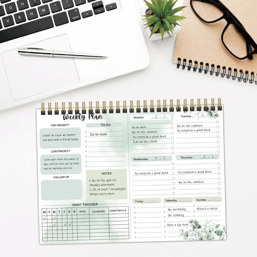 90% off on WeekWise Undated Weekly Planner Book | OneDayOnly