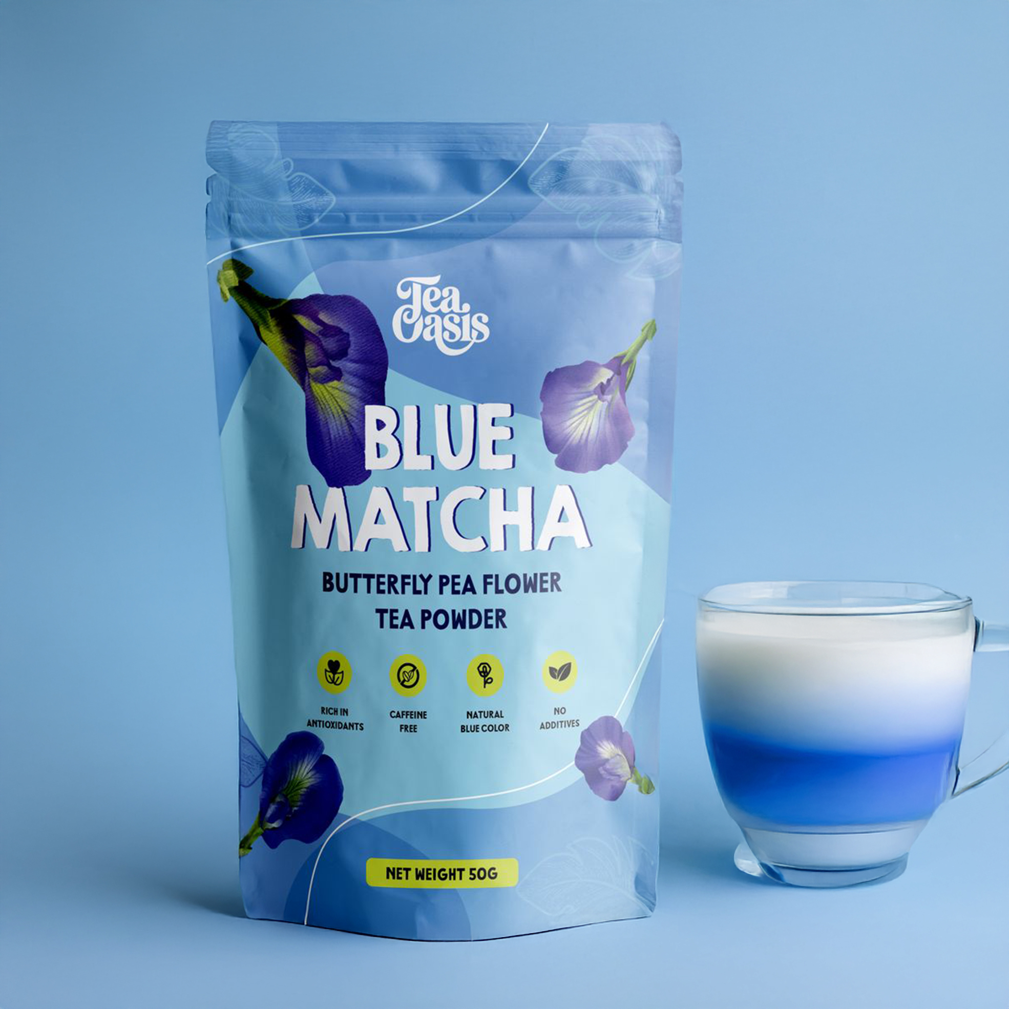 43% off on 50g 100% Organic Blue Matcha Tea | OneDayOnly
