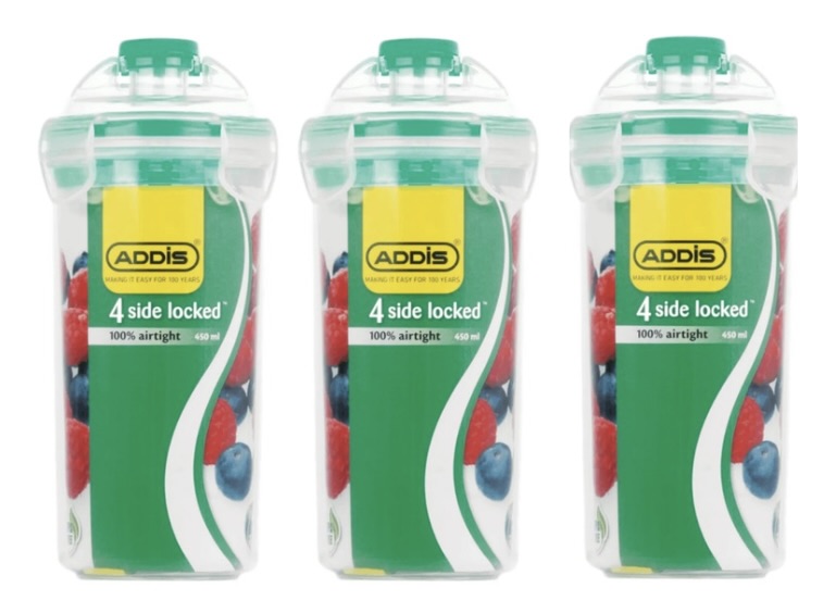21% off on ADDIS 3x 450ml 4-Side Lock Shakers | OneDayOnly