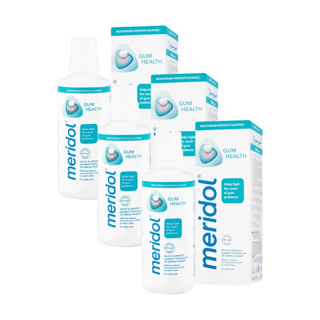 Meridol 3x 400ml Gum Health Mouthwashes | OneDayOnly