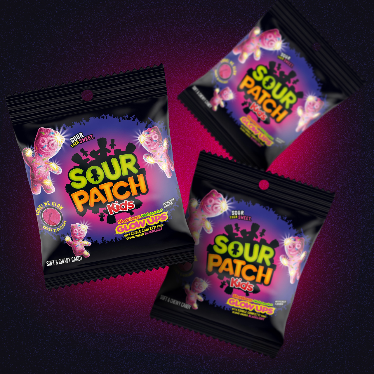 24% off on Sour Patch Kids 3x 87g Glow Ups | OneDayOnly