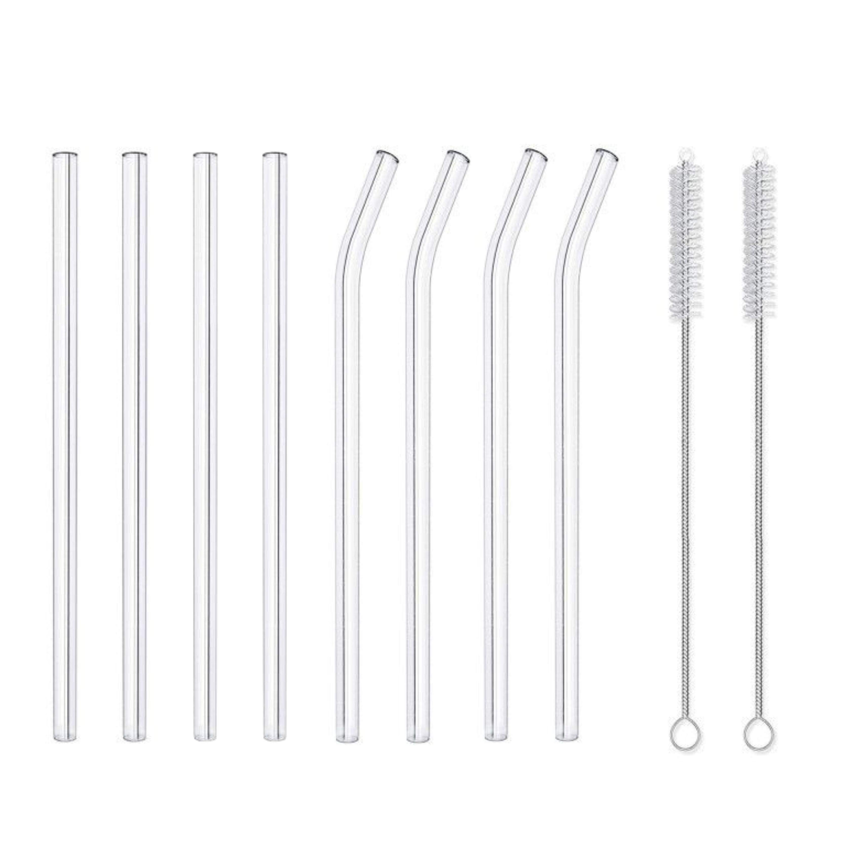 45% off on 8x Glass Straws with Cleaning Brush | OneDayOnly