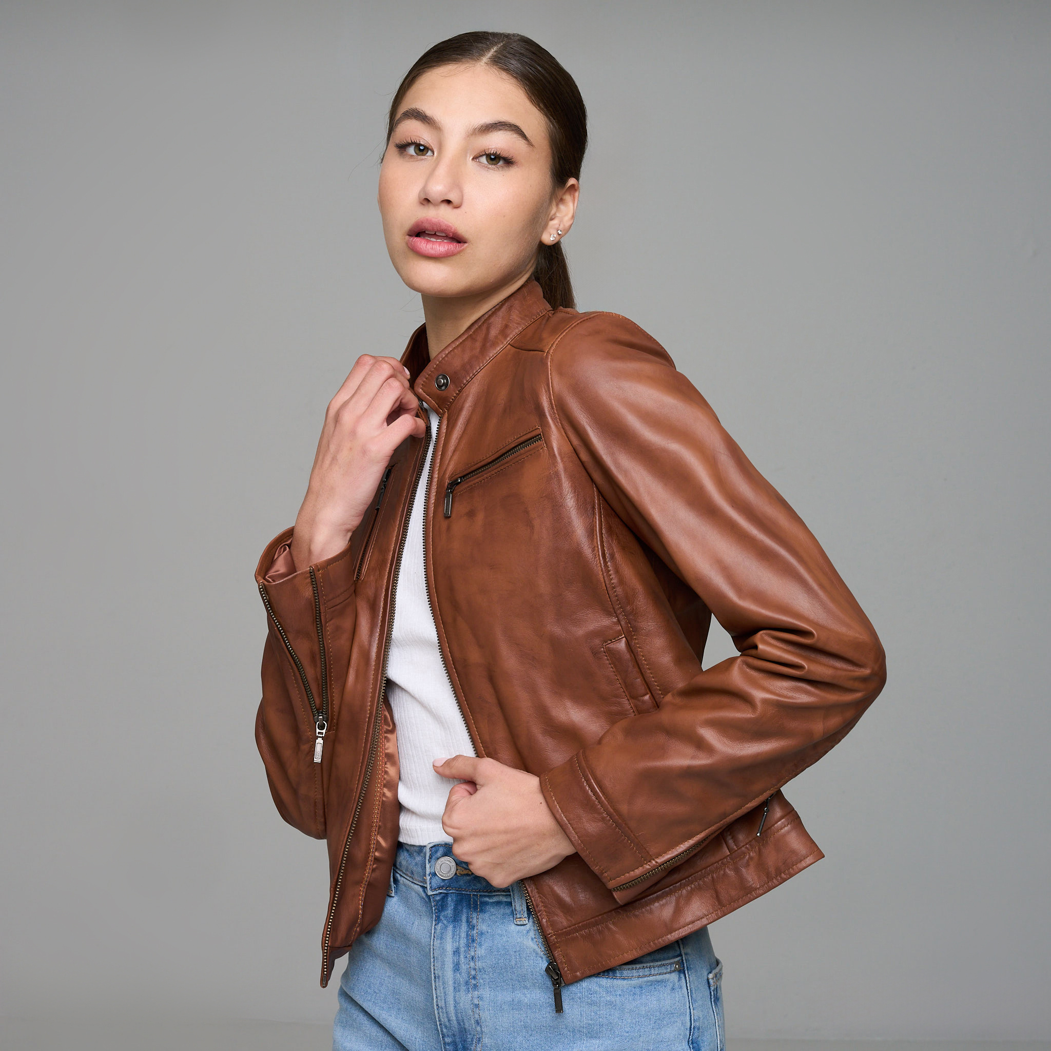 41% off on Ladies Genuine Leather Sophia Jacket | OneDayOnly