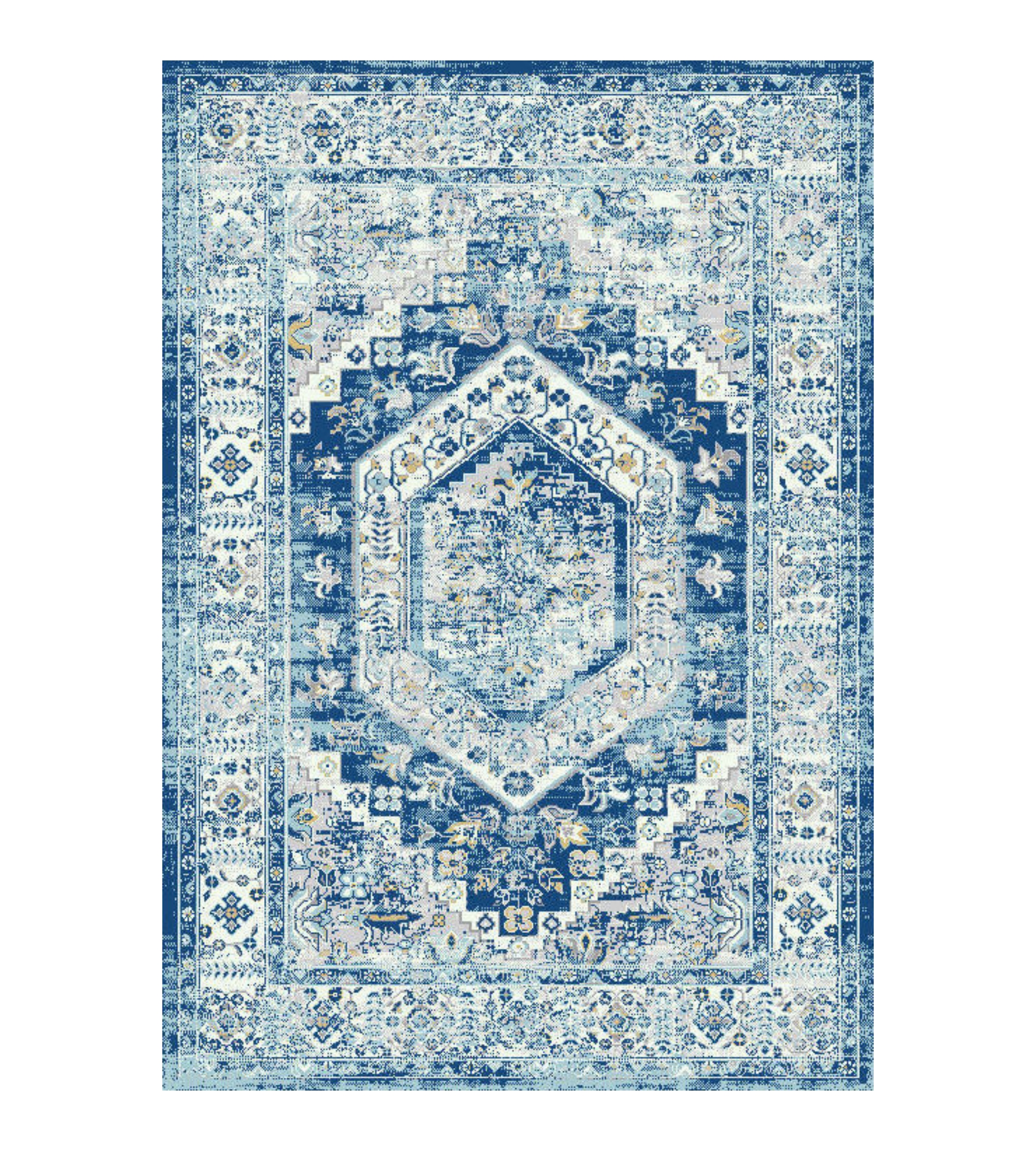 99% off on Zenith Classic Medallion White Rug | OneDayOnly