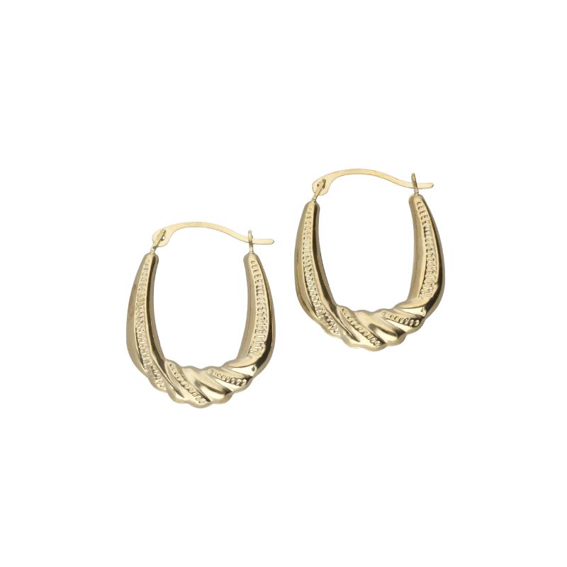 40% off on Ladies 9kt Gold Chunky Hoop Earrings | OneDayOnly
