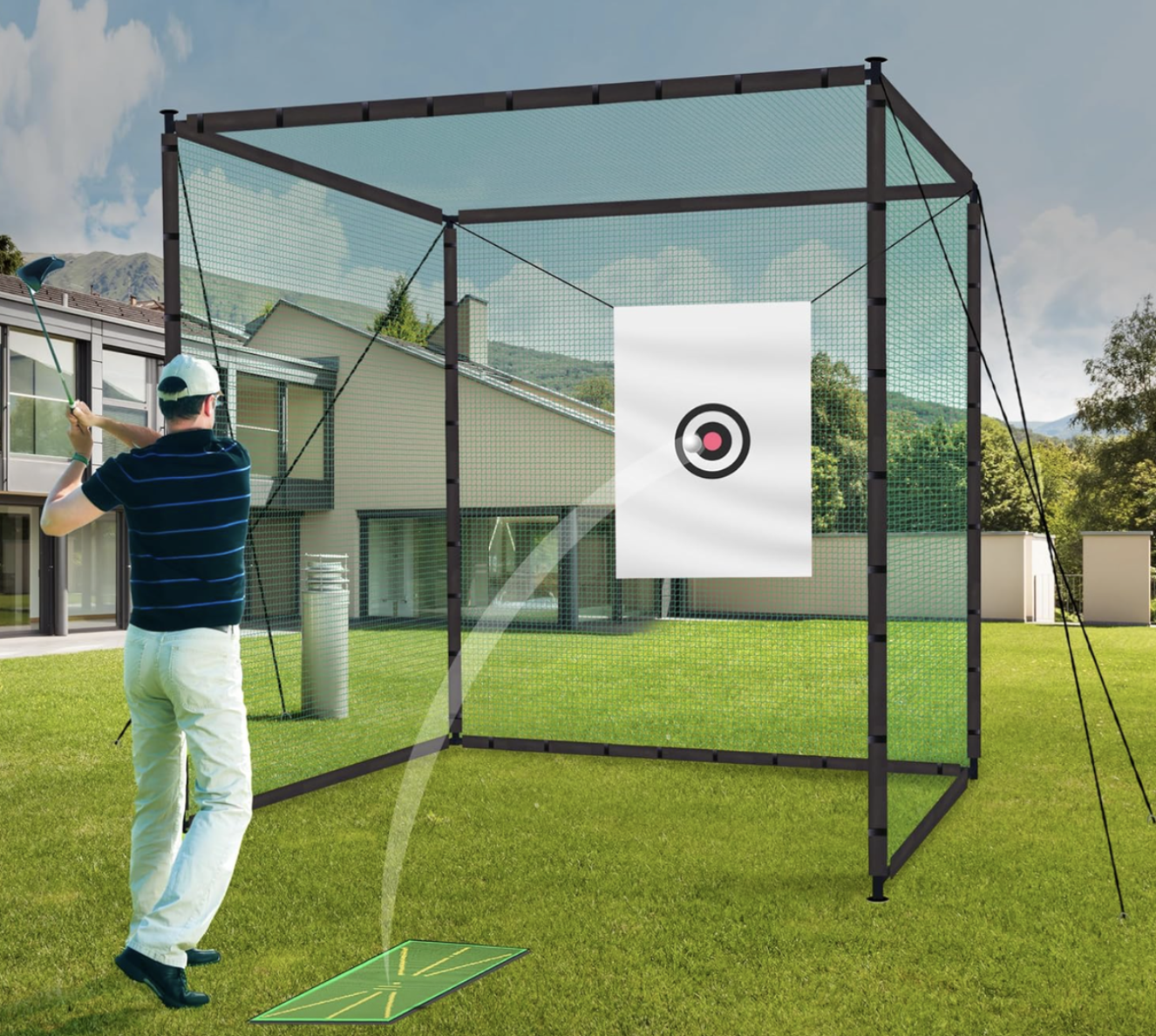 24% off on PAR 3m Golf Cage Net with Frame | OneDayOnly