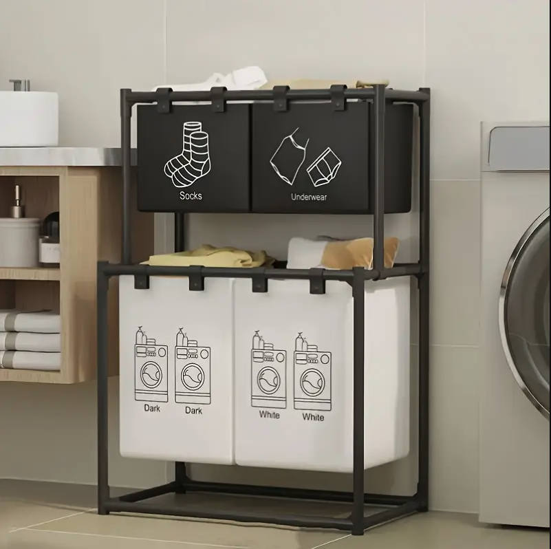 34% off on Kleeno 4-Compartment Laundry Basket | OneDayOnly