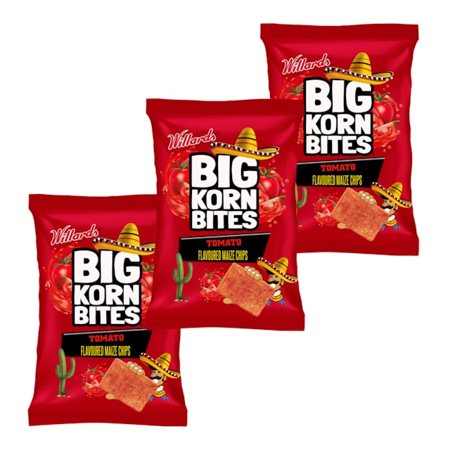 Willards 3x 50g Big Korn Bites Maize Snacks | OneDayOnly