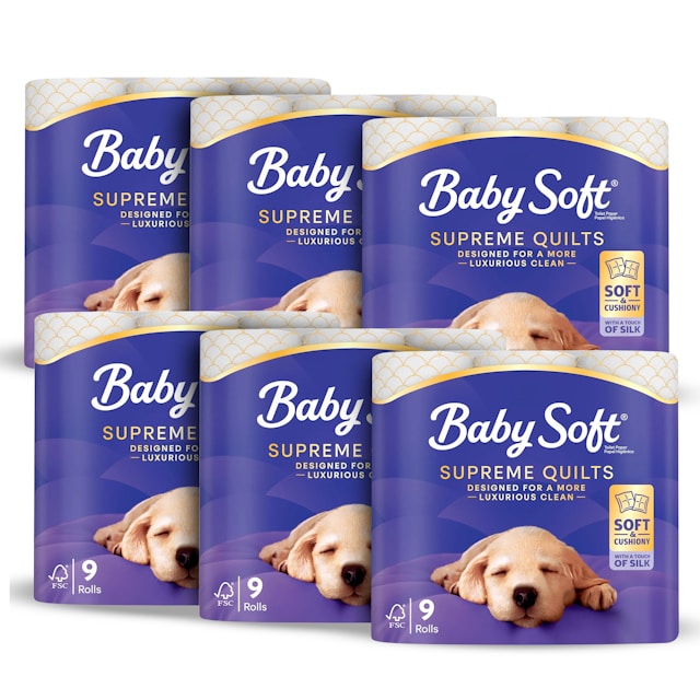 Baby Soft 6x 9's 2-Ply Quilts Toilet Paper | OneDayOnly