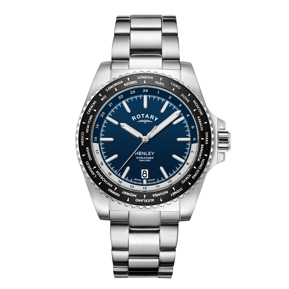 44% off on Rotary Men's Henley Blue Dial Watch | OneDayOnly