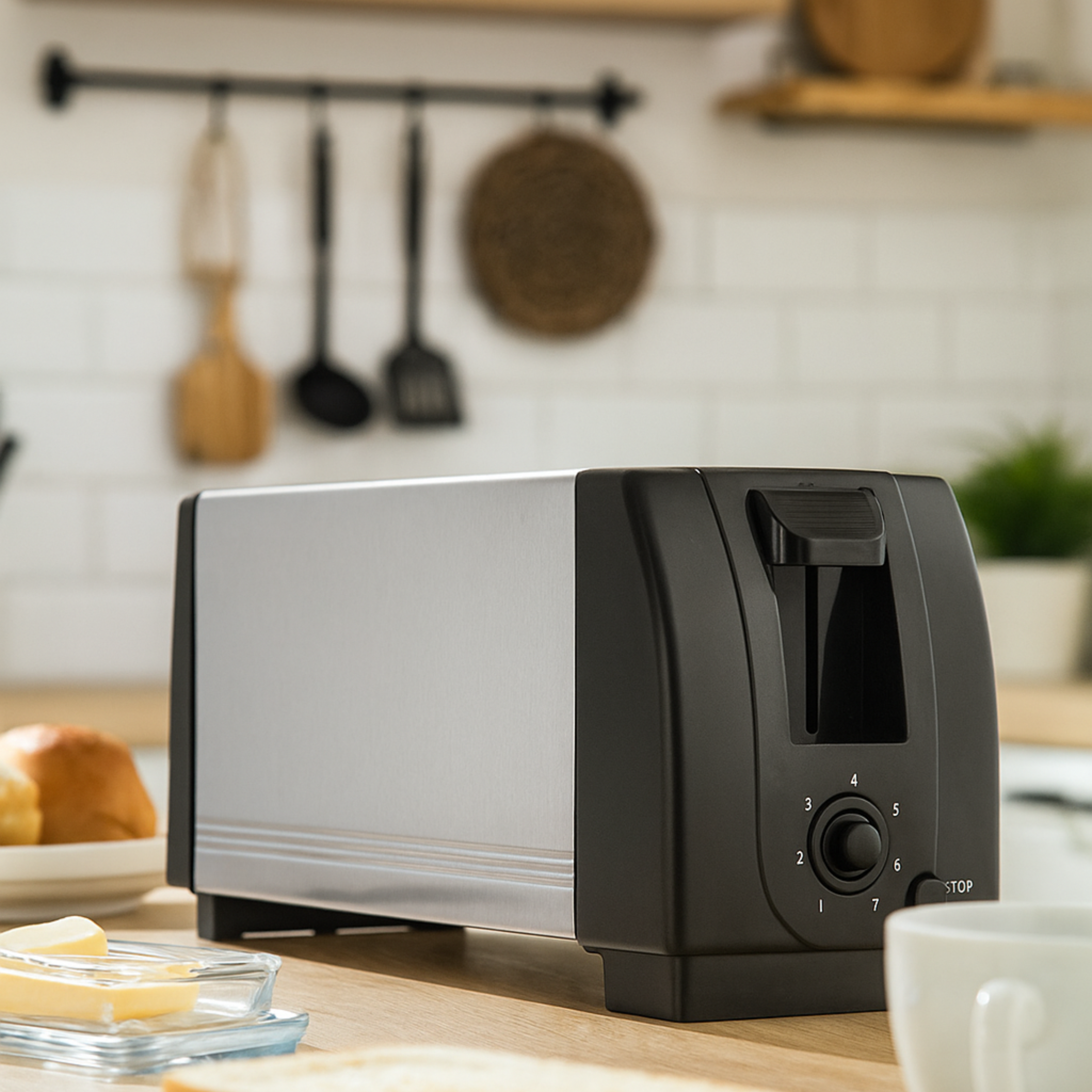 31% off on 1300W 4 Slice Stainless Steel Toaster | OneDayOnly