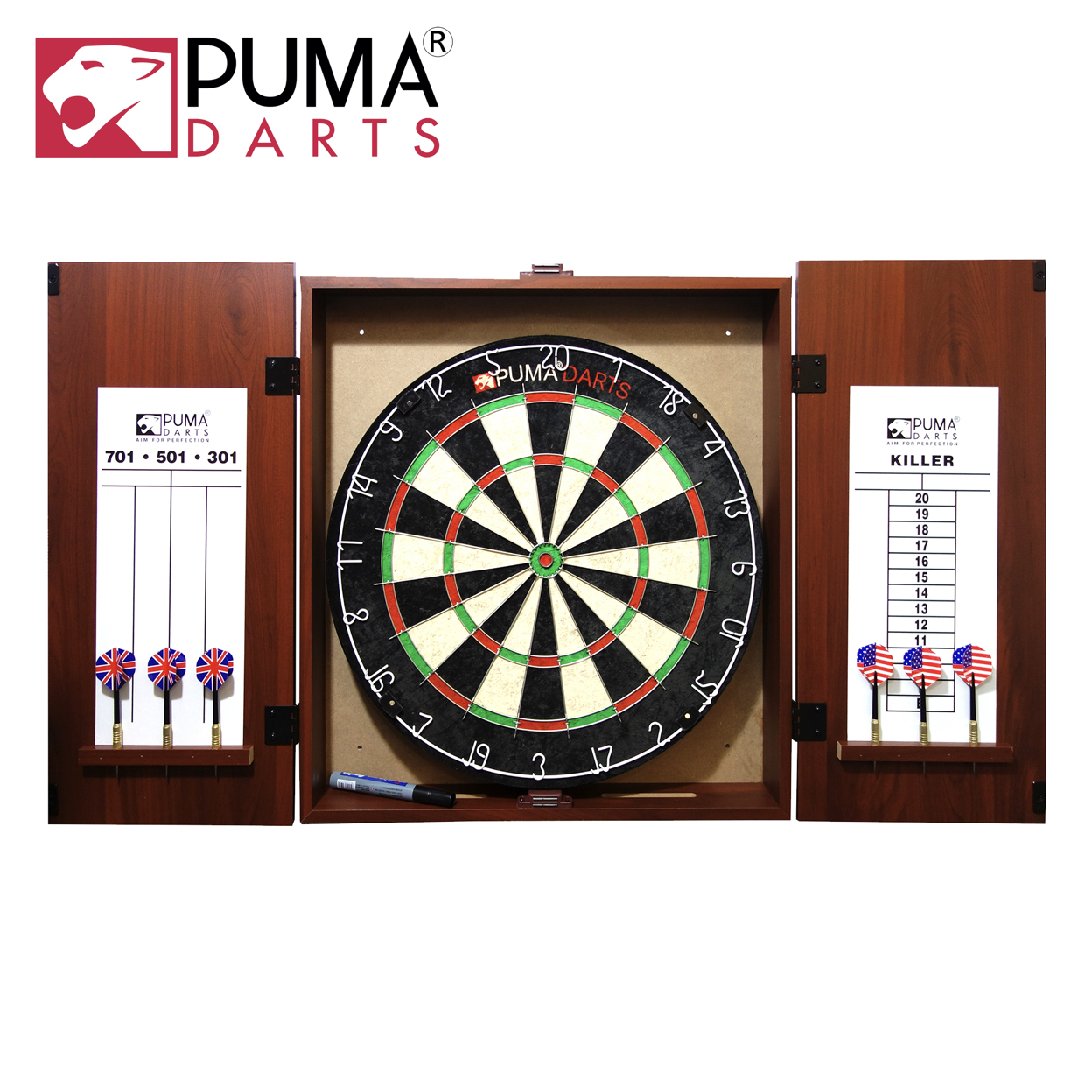 33% off on Puma Darts Dartboard Cabinet Set | OneDayOnly