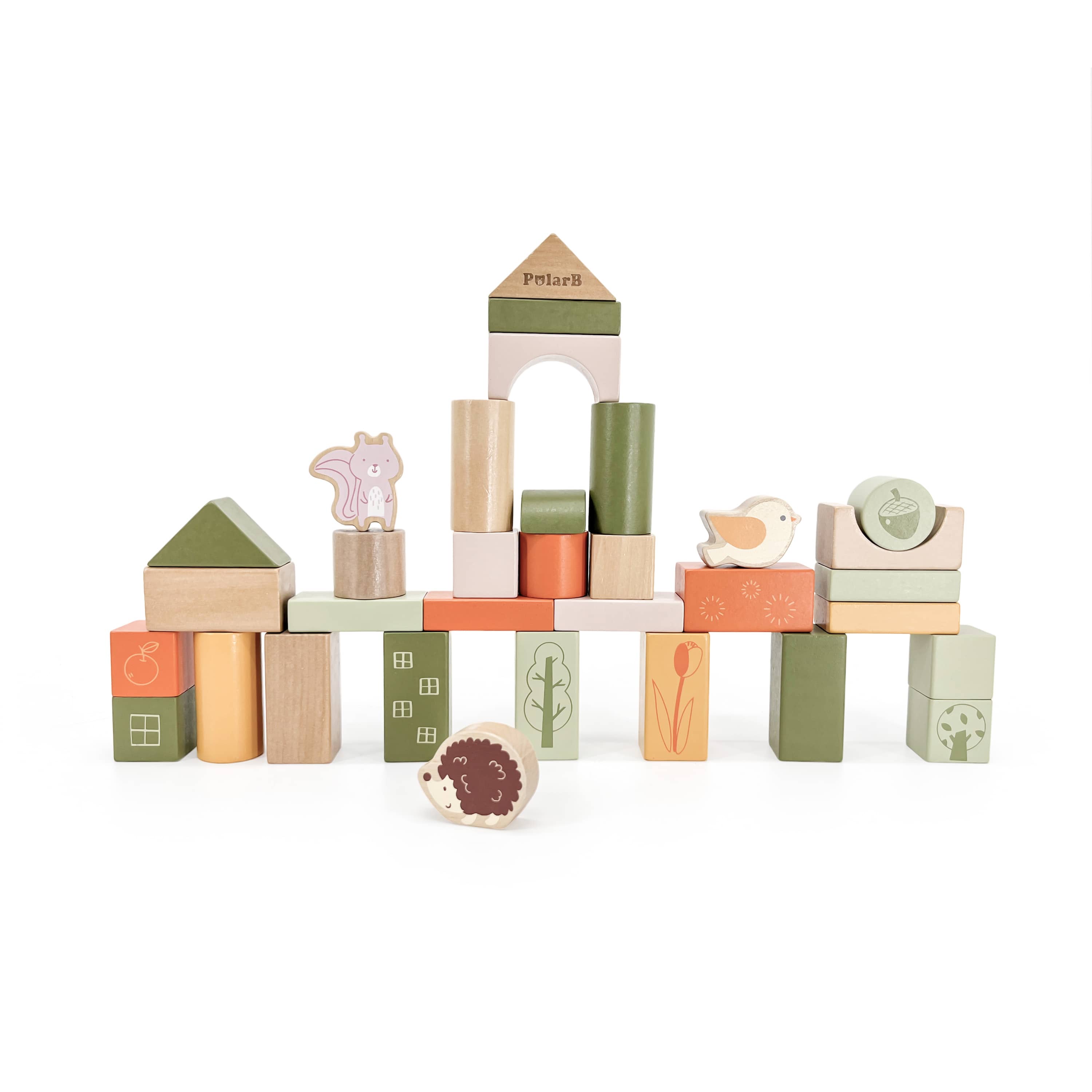 26% off on PolarB 50-Piece Wooden Block Set | OneDayOnly