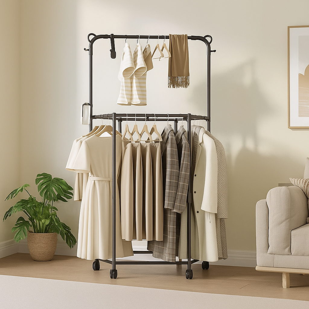 30% off on Rotating Clothing Rack with Wheels | OneDayOnly