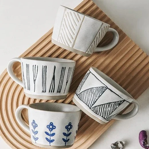 50% off on 4x Hand Painted Coffee Cups | OneDayOnly
