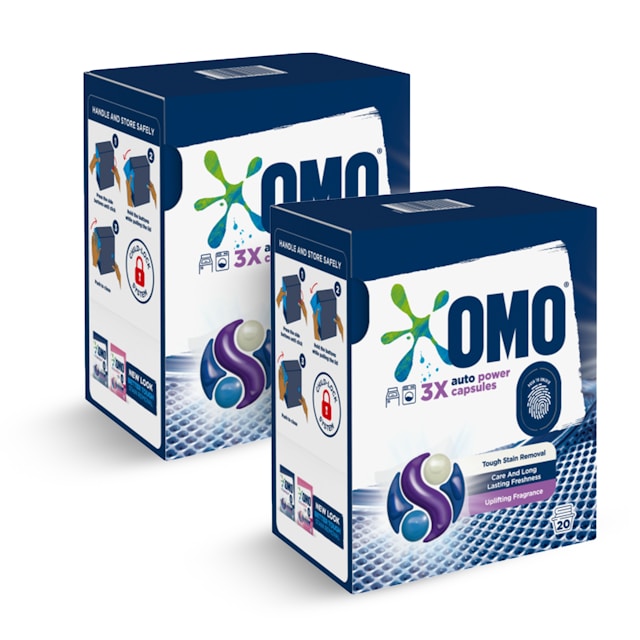 OMO 2x 20's 21ml Auto Power Laundry Capsules | OneDayOnly