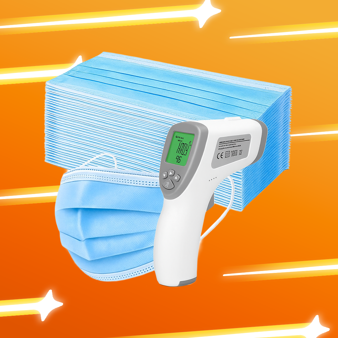 80% off on OxyNex 50x 3-Ply Masks & Thermometer | OneDayOnly