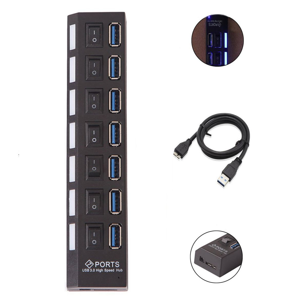 38% off on FiTech 7-Port SuperSpeed USB 3.0 Hub | OneDayOnly