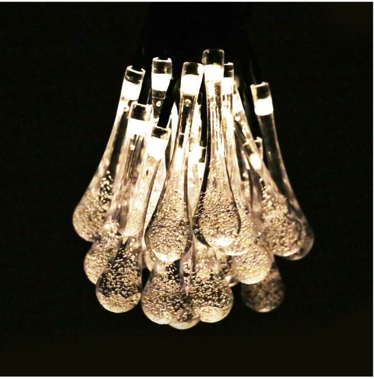38% off on Solar Raindrop String Fairy Lights | OneDayOnly