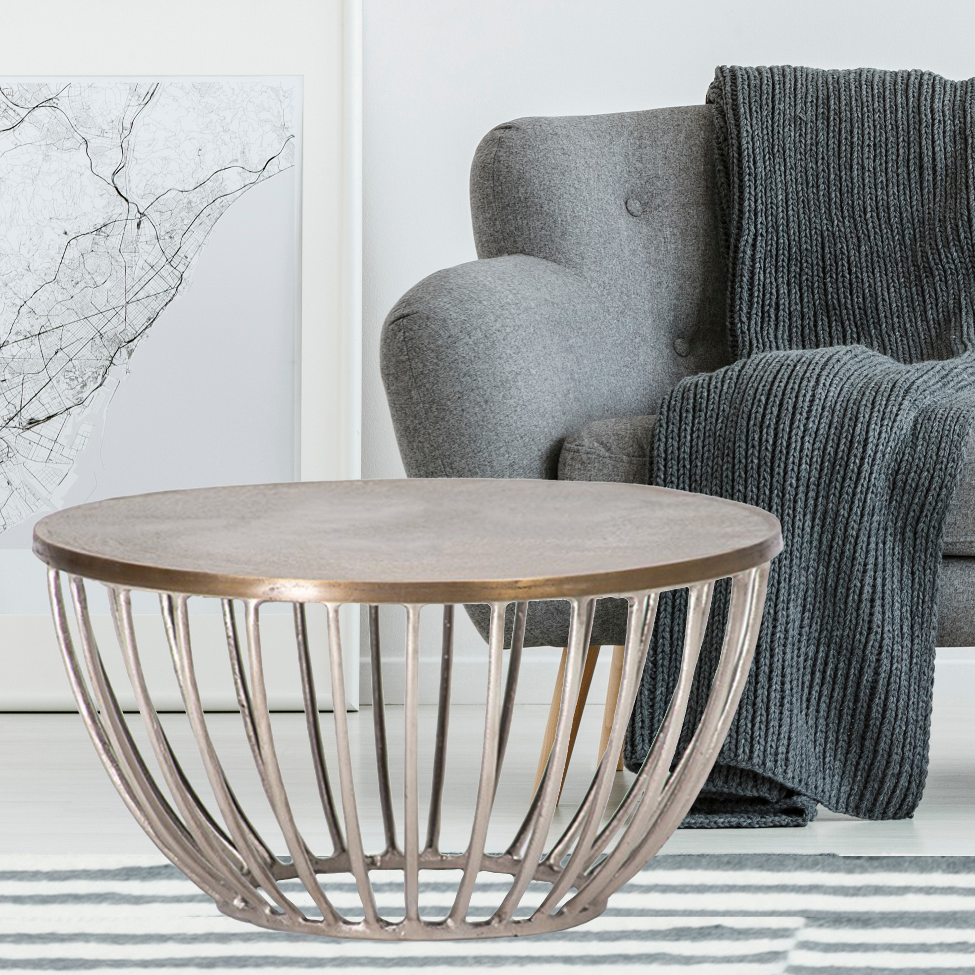 24% off on Aluminium and Iron Coffee Table | OneDayOnly