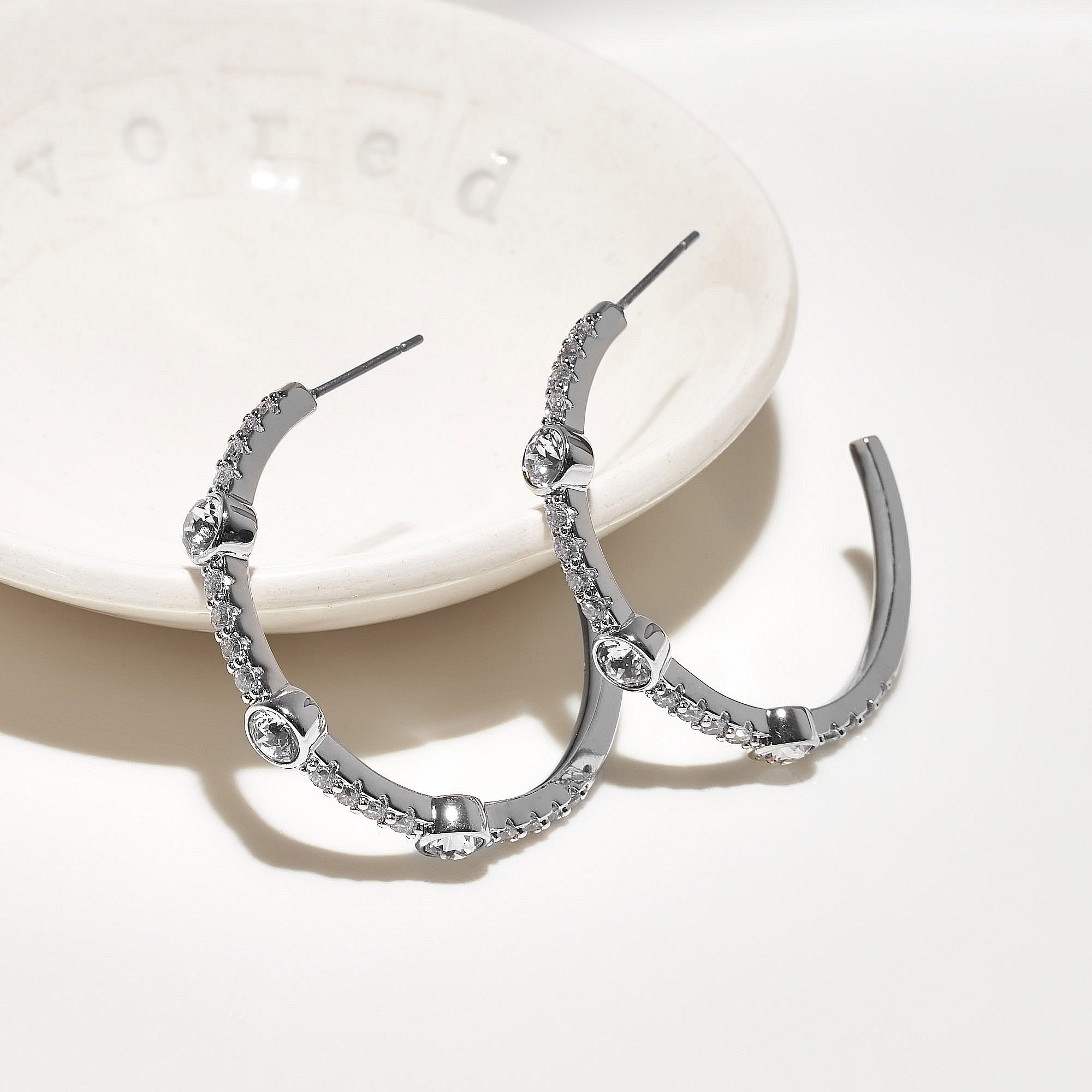55% off on Stella Luna Clara Swarovski Hoops | OneDayOnly