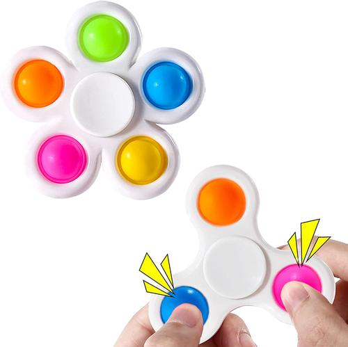 41% off on 2x 2-in-1 Fidget Spinner & Pop It Toys | OneDayOnly