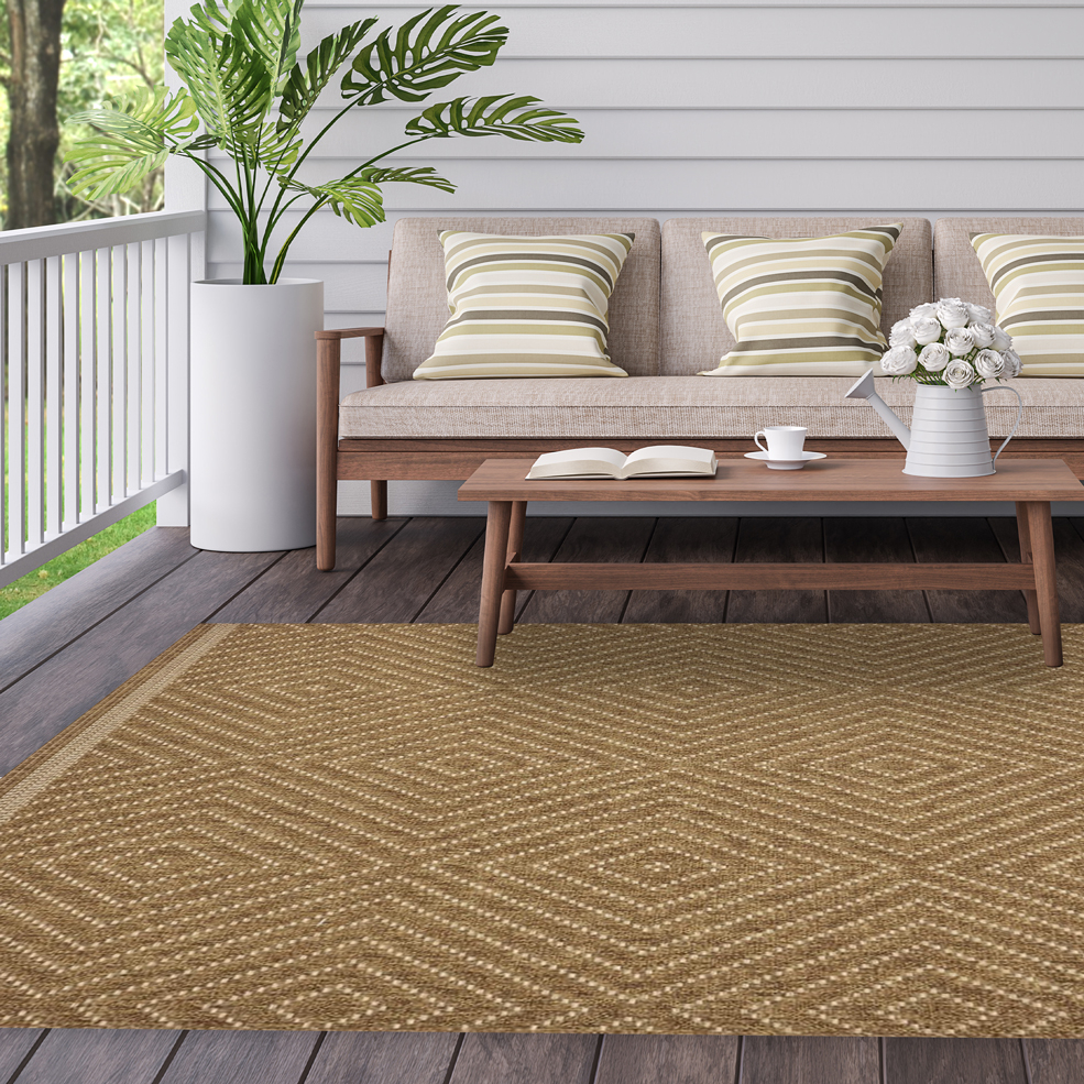 54% off on Rugs 4 U Tan Diamond Patio Grace Rug | OneDayOnly