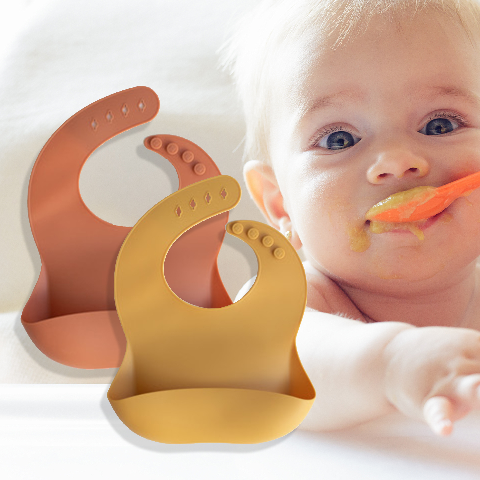 31% off on Tiger Lily 3x Silicone Bucket Bibs | OneDayOnly