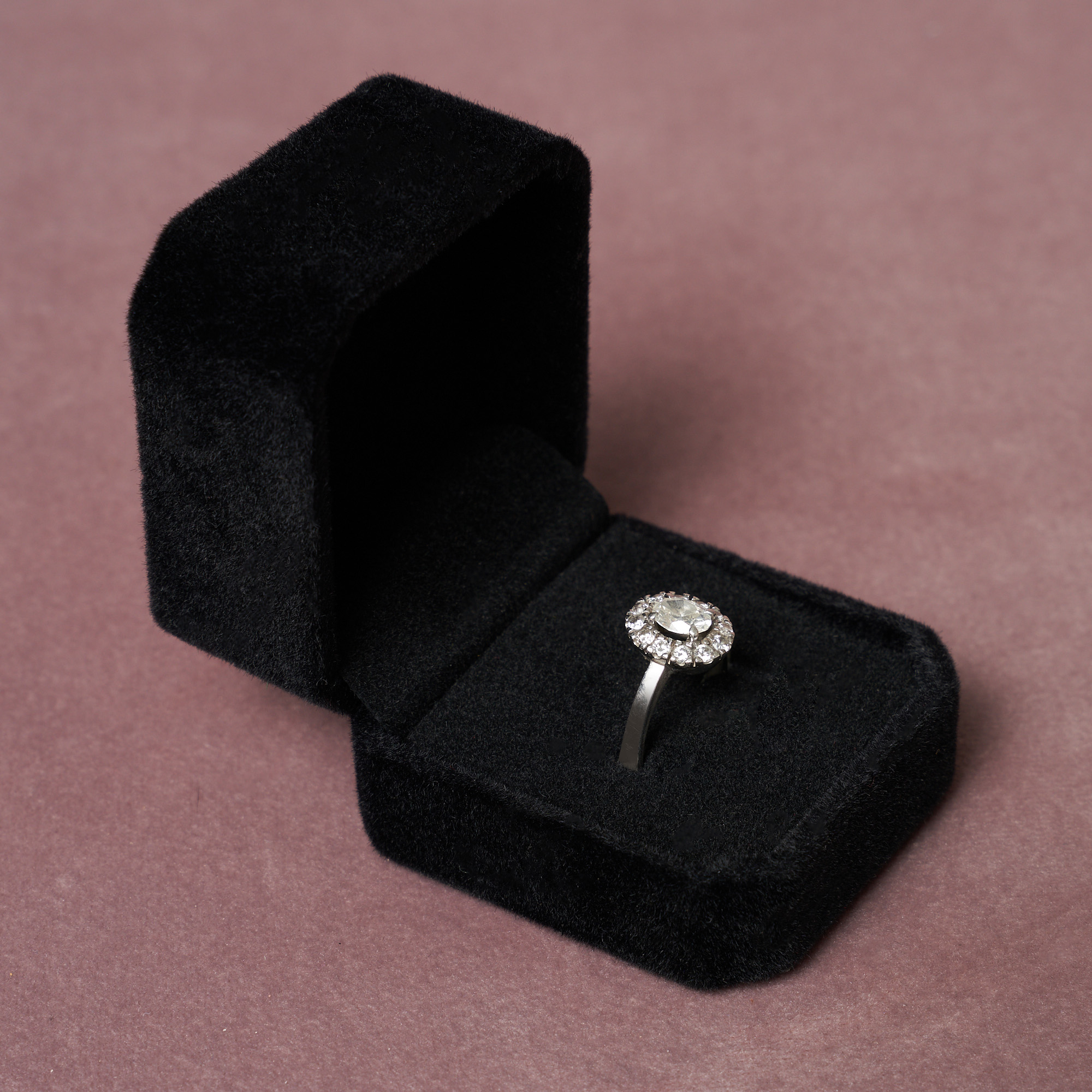 50% off on Black Velvet Engagement Ring Box | OneDayOnly