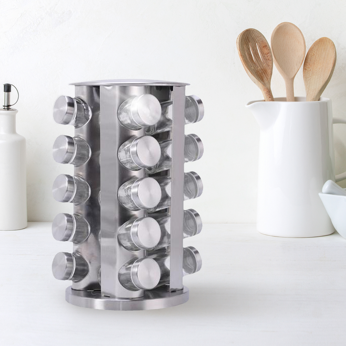 49% off on Rotating Spice Rack with Jars | OneDayOnly