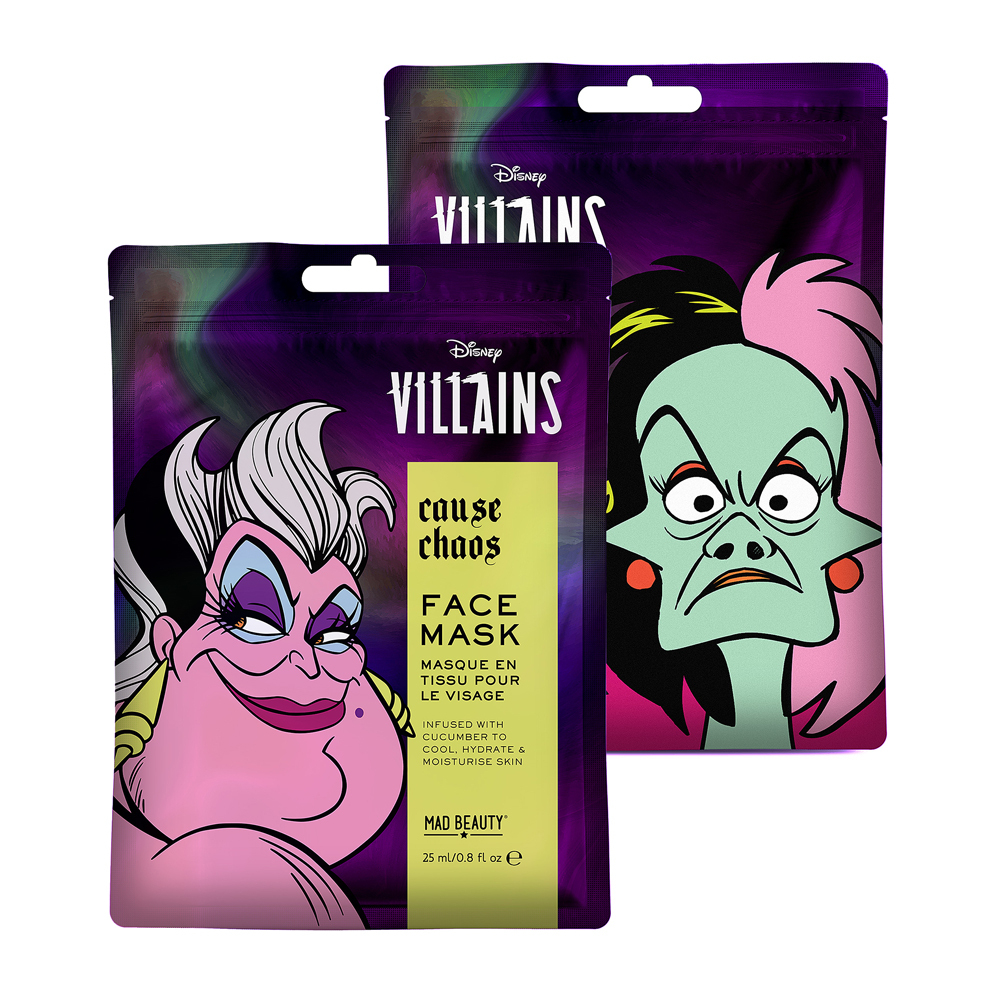 47% off on Pack of 3 Disney Villains Sheet Face Masks | OneDayOnly