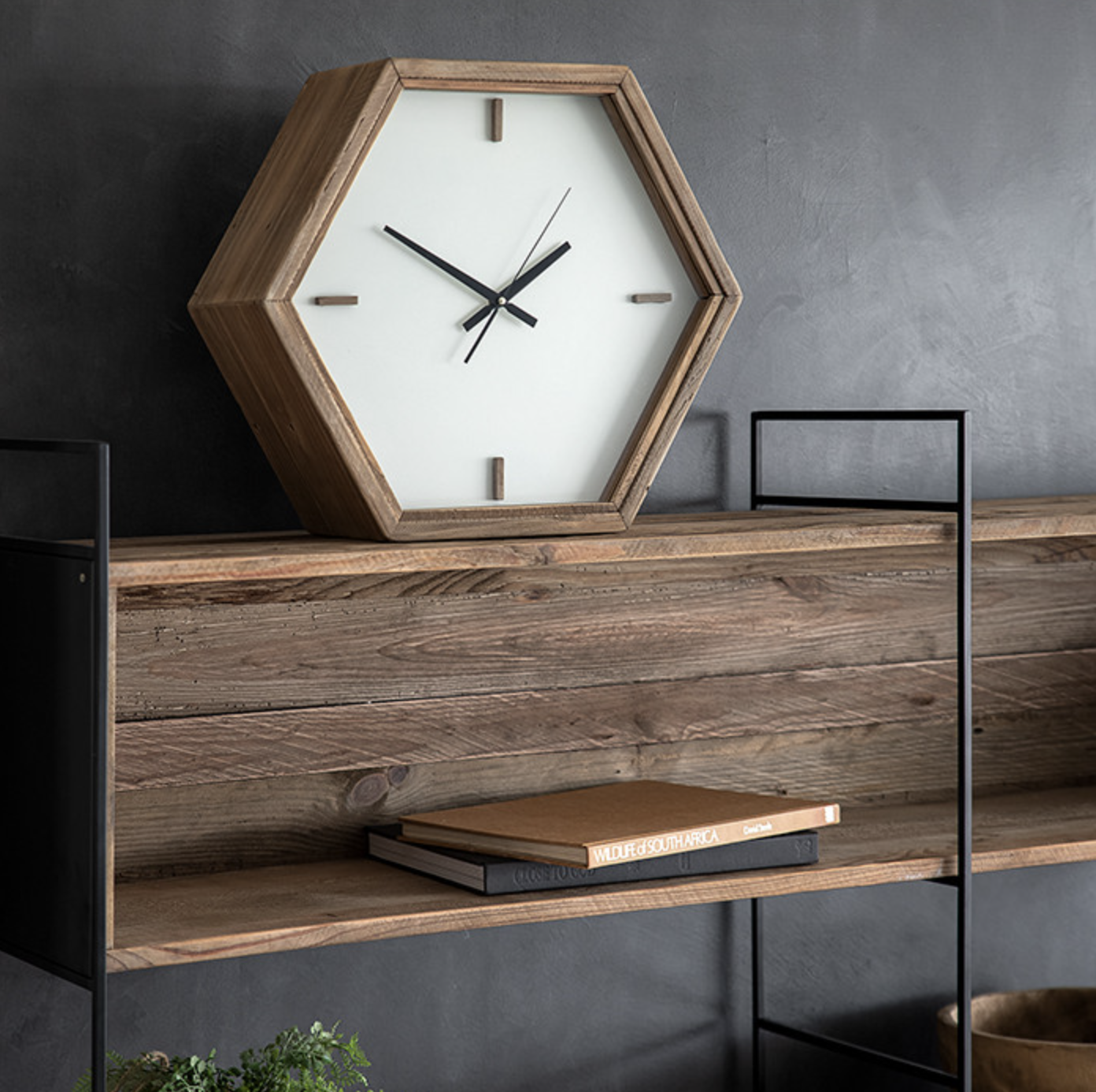 31% off on Modern Vintage Hexagon Clock | OneDayOnly