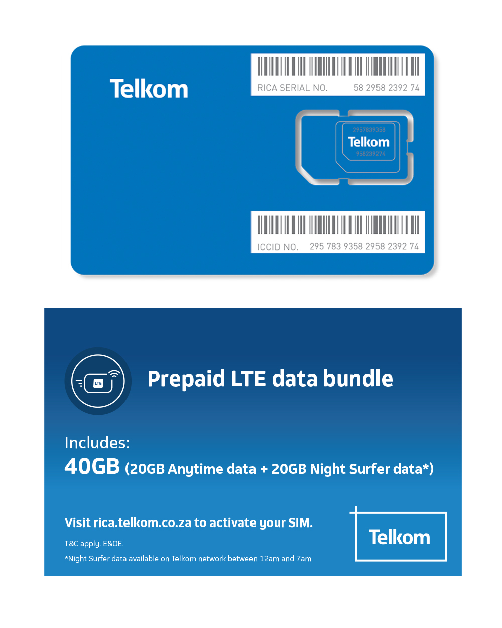 20% off on Telkom LTE Prepaid SIM Card | OneDayOnly