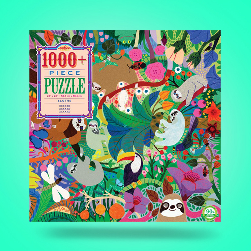 27% off on eeBoo 1000 Piece Sloths Puzzle | OneDayOnly