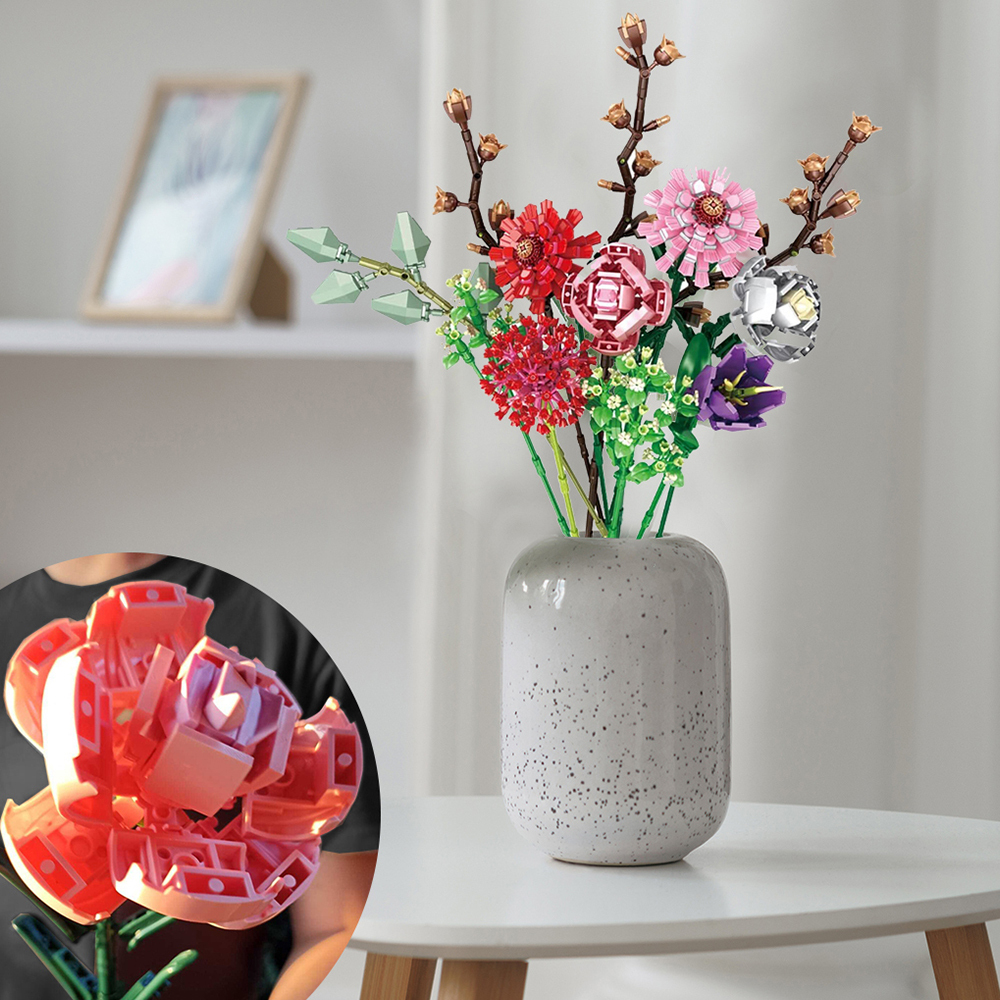 44% off on Decorative Building Blocks Flower Bouquet | OneDayOnly