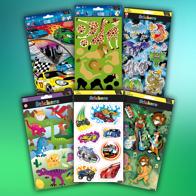 50% off on Puzzle Me Pack of 6 Sticker Puzzles | OneDayOnly