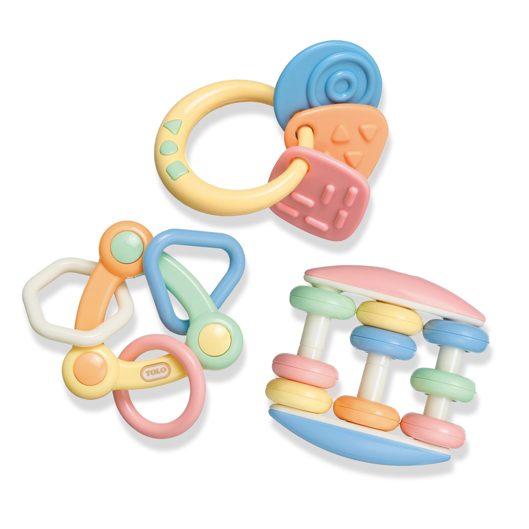 39% off on 3x Pastel Baby Rattles | OneDayOnly