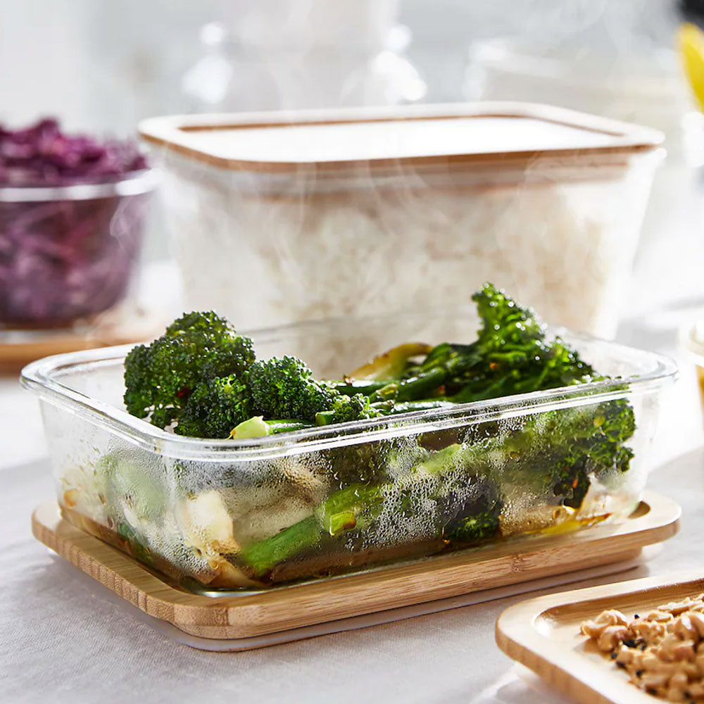 29% off on 3x Bamboo & Glass Containers | OneDayOnly