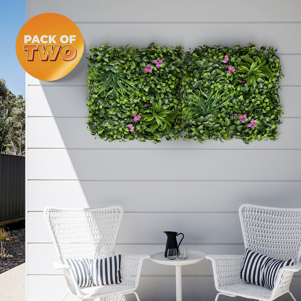 28% off on Set of 2 Artificial Leaf Wall Panels | OneDayOnly