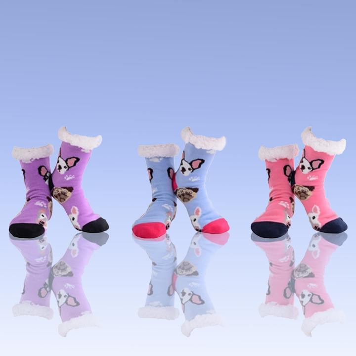 34% off on 3x Ladies Funky Fleece Patterned Socks | OneDayOnly