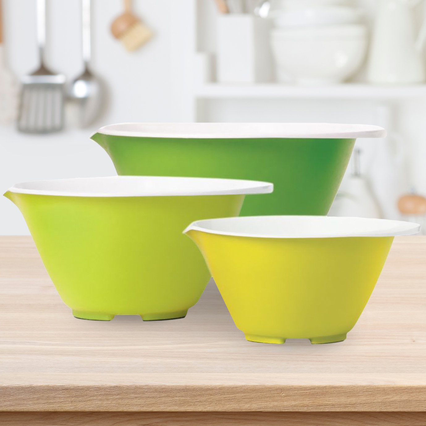 21% off on 3-Piece Nesting Tonal Green Bowl Set | OneDayOnly