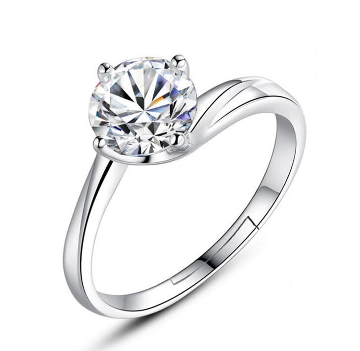 58% off on Silver City Adjustable Zircon Ring | OneDayOnly