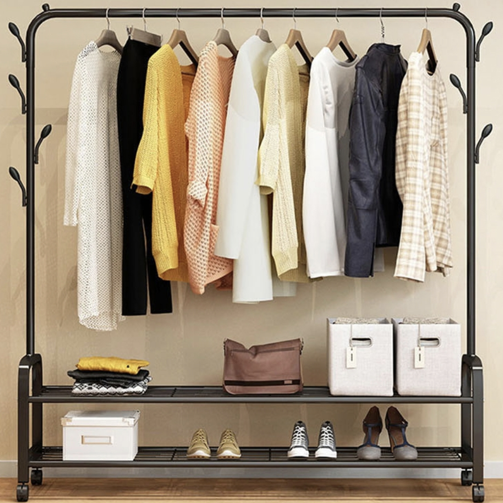 25% off on 2x Clothing Rail with Shoe Rack | OneDayOnly