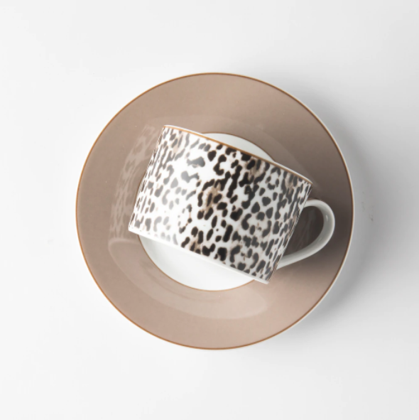 27% off on 4x Leopard Cups & Saucers | OneDayOnly