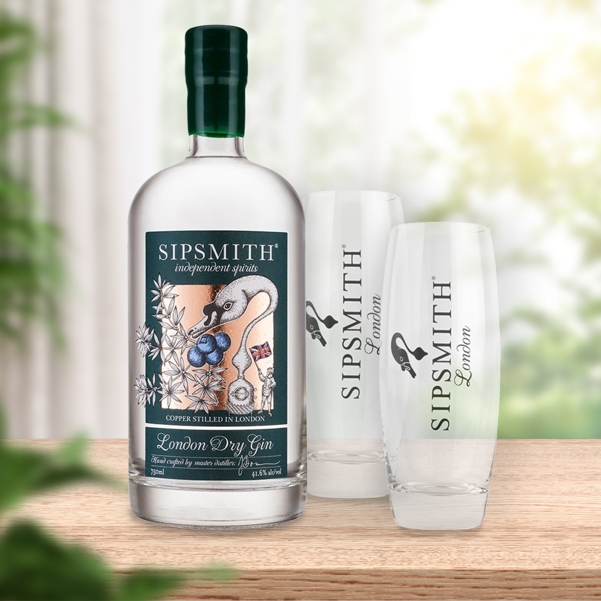 18% off on Sipsmith 750ml Gin & 2x Glasses | OneDayOnly