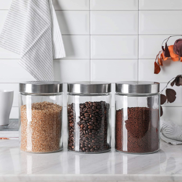 70% off on Tidy Tricks 3-Piece Glass Jar Set | OneDayOnly